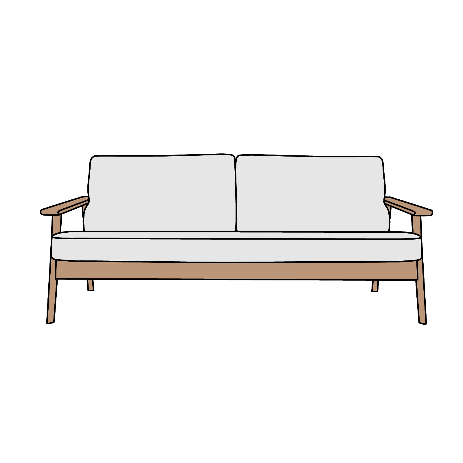 JOYSTYLE interior 3人掛けソファ - 製作したことのあるソファたち | オリジナルオーダーソファカバーのCOVER-ING FACTORY